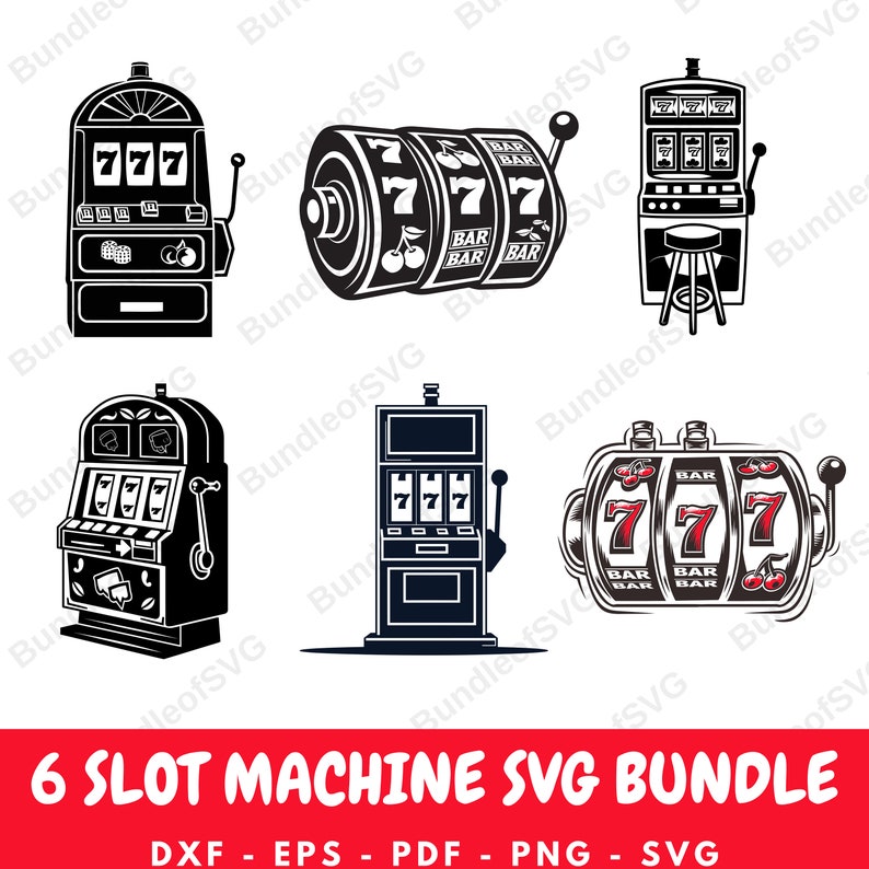 Slot Machine SVG Bundle - Gambling Svg - Casino Game Vector Graphics ...