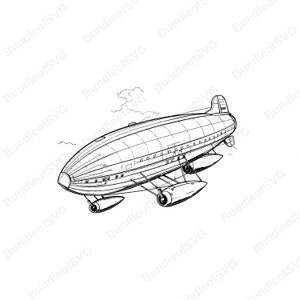 Zeppelin Svg Bundle Zeppelin Svg Zeppelin Balloon Svg Zeppelin Vector ...