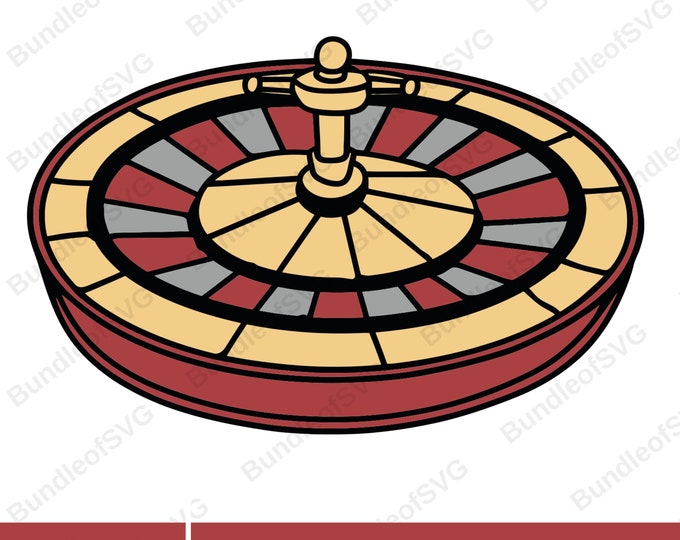 Casino Roulette Wheel and Tabel Clip Art Dxf Svg, Png,eps, Jpg, for ...