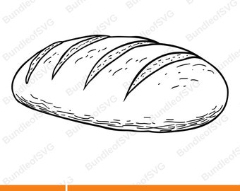 Sliced Bread SVG File Digital Bread Clipart Bakery Design Bread Cut Out ...