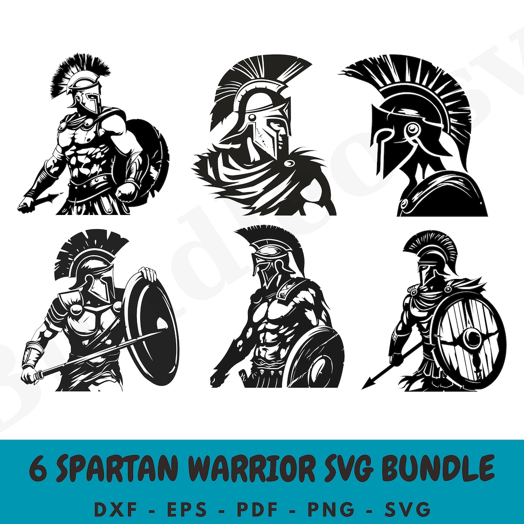 Spartan Warrior SVG - Ancient Greek Soldier Clipart - Gladiator Warrior ...