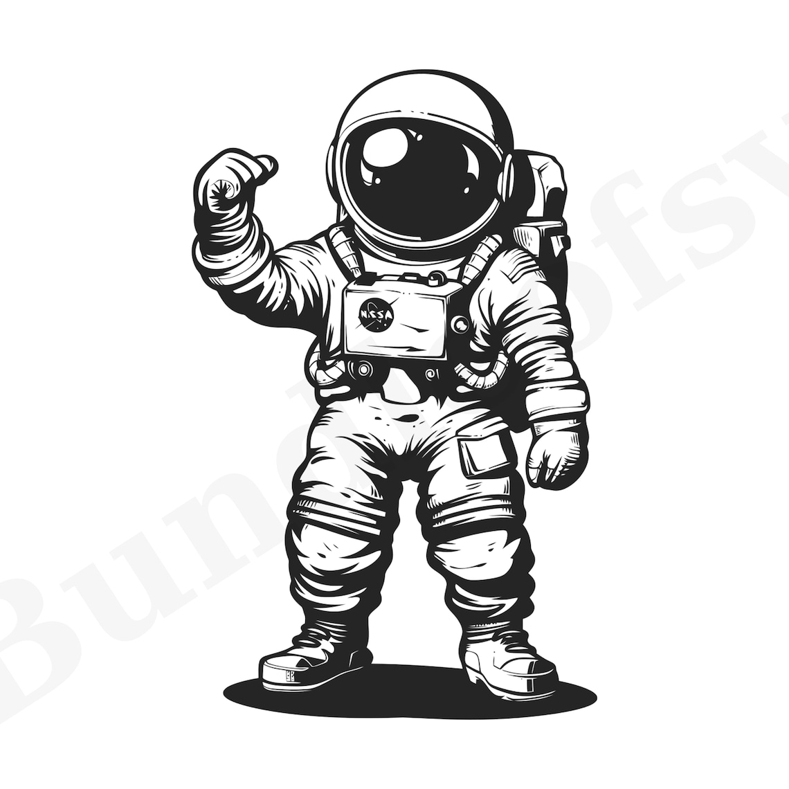 Astronaut SVG Bundle - Space Explorer Cut Files - Astronaut Silhouette ...