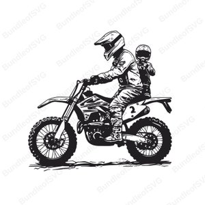 Father and Son Motorcycle Adventures - SVG Design Bundle - Biker Boy ...