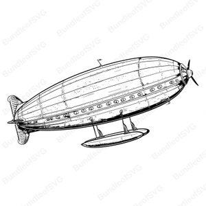 Zeppelin Svg Bundle Zeppelin Svg Zeppelin Balloon Svg Zeppelin Vector ...