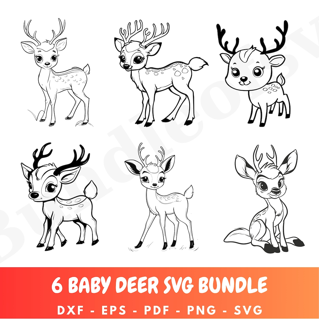Baby Deer Svg Bundle, Deer Svg Bundle, Cute Deer Svg Bundle, Cute Baby ...