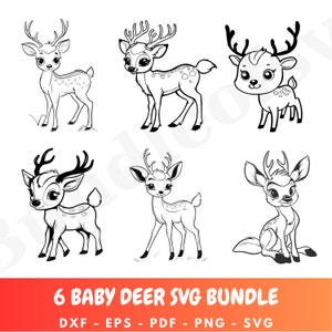 Baby Deer Svg Bundle, Deer Svg Bundle, Cute Deer Svg Bundle, Cute Baby ...