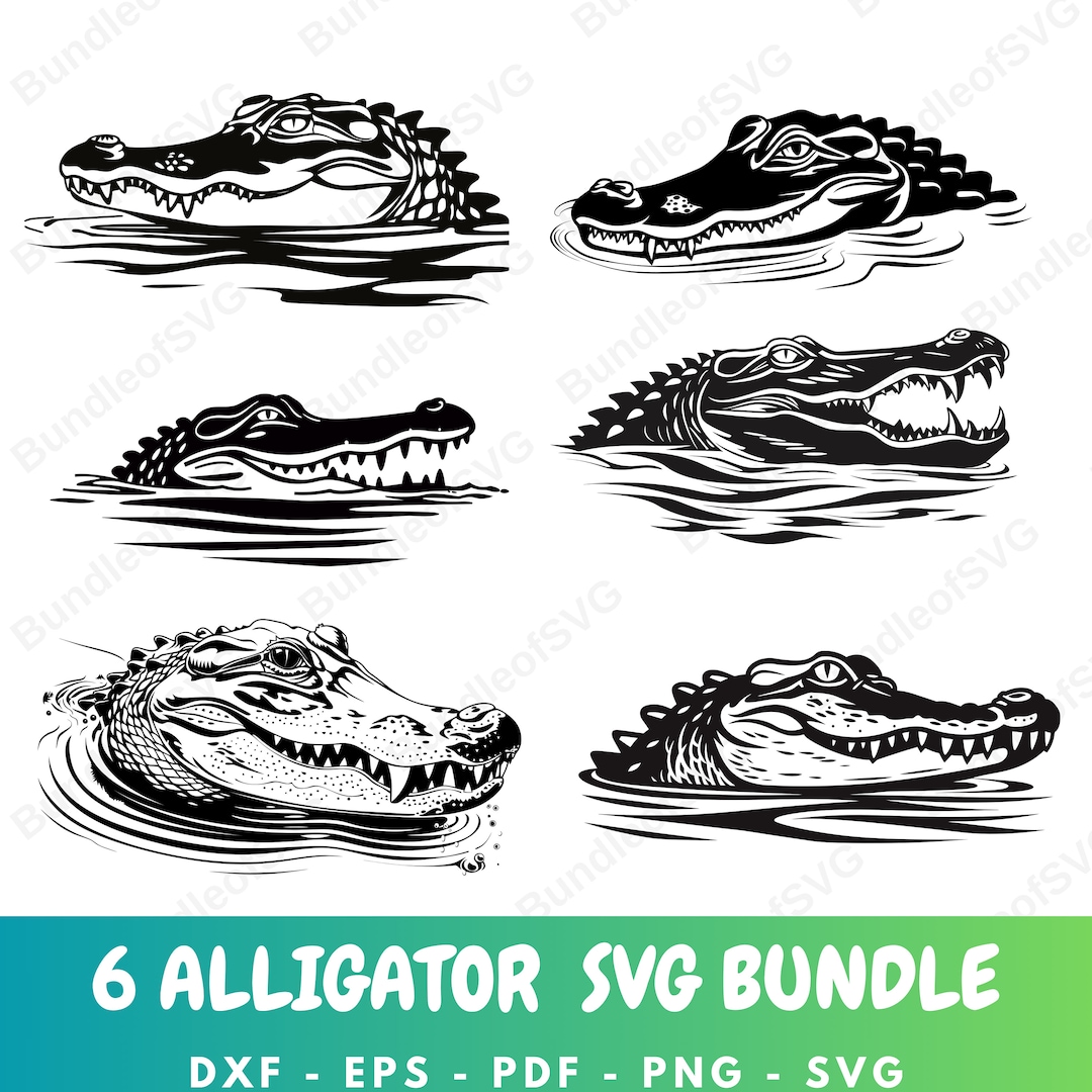 Alligator Clipart Svg Bundle - Vector Graphics for Cricut and ...
