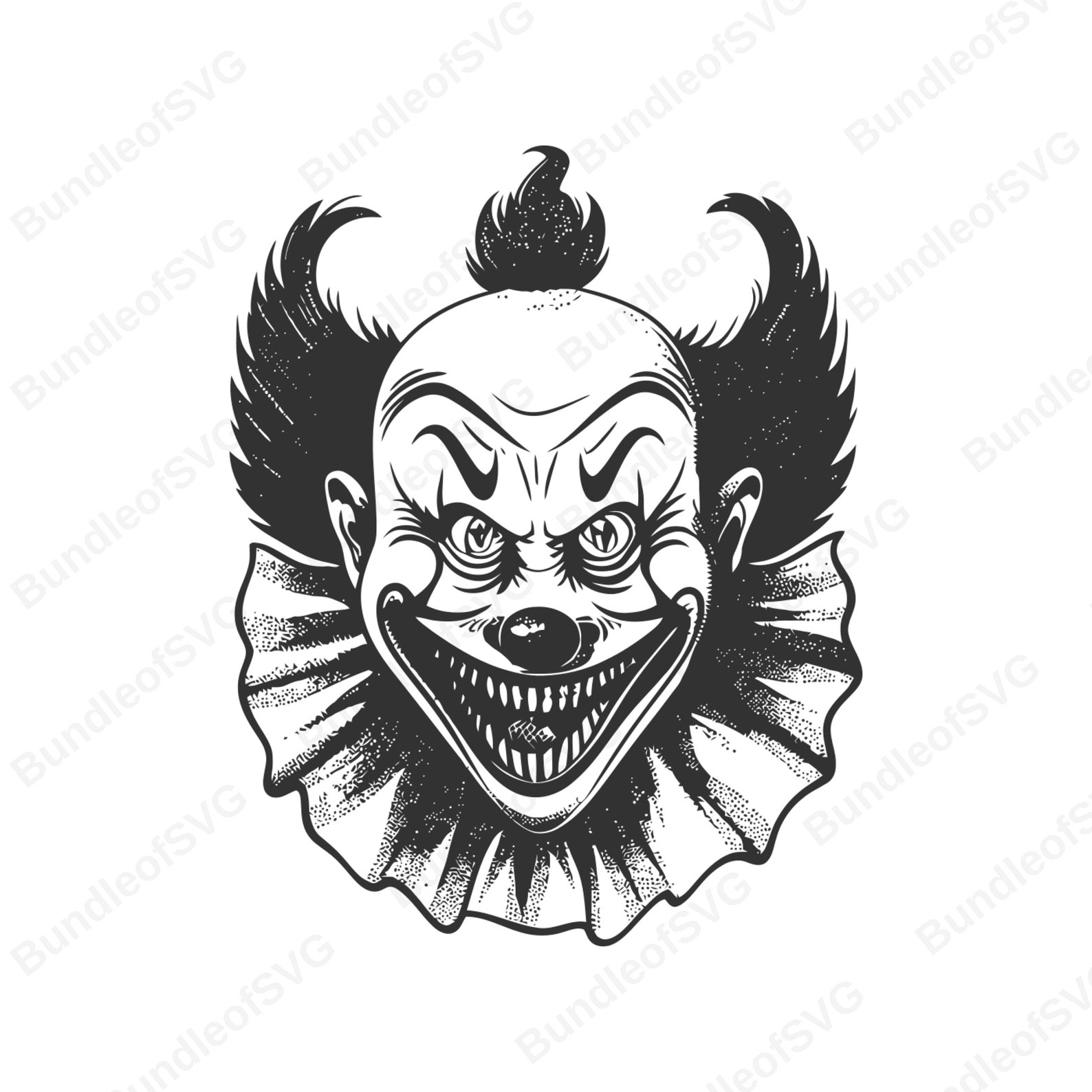 Scary Clown SVG Horror Svg Pennywise Svg Halloween Svg Clown Clip Art ...