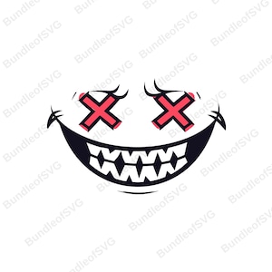 Evil Smile SVG Bundle - Creepy Grin Designs - Halloween SVG - Spooky ...