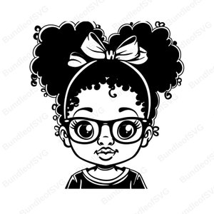 Cute Afro Girl SVG - Afro Hair Svg - Natural Hair SVG - Black Girl ...