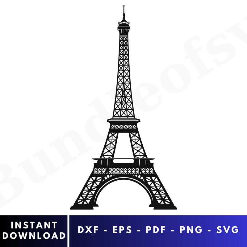 Eiffel Tower Drawing Svg - Etsy