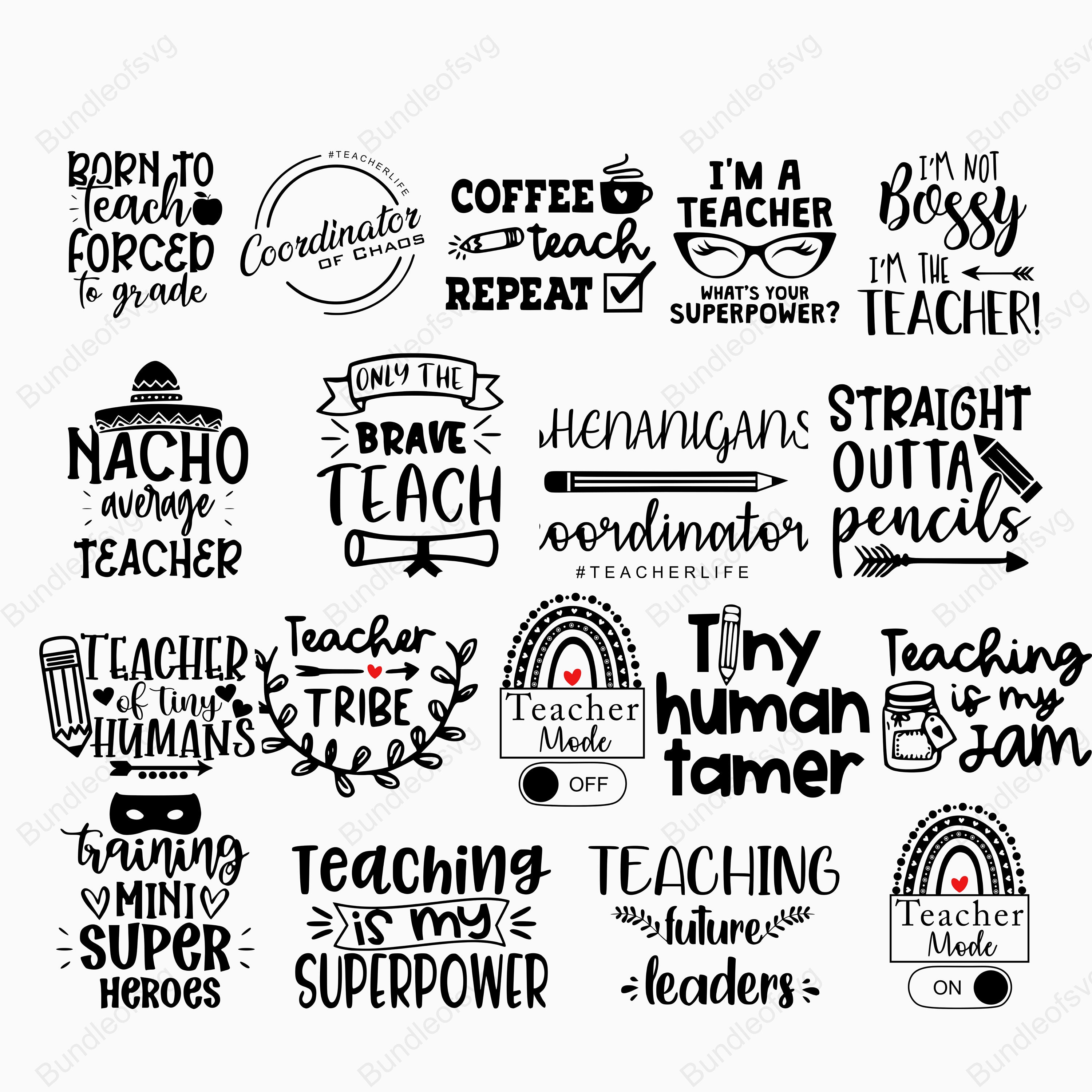 Funny Teacher Svg Bundle , Teacher Svg, Back to School Svg, Teacher ...