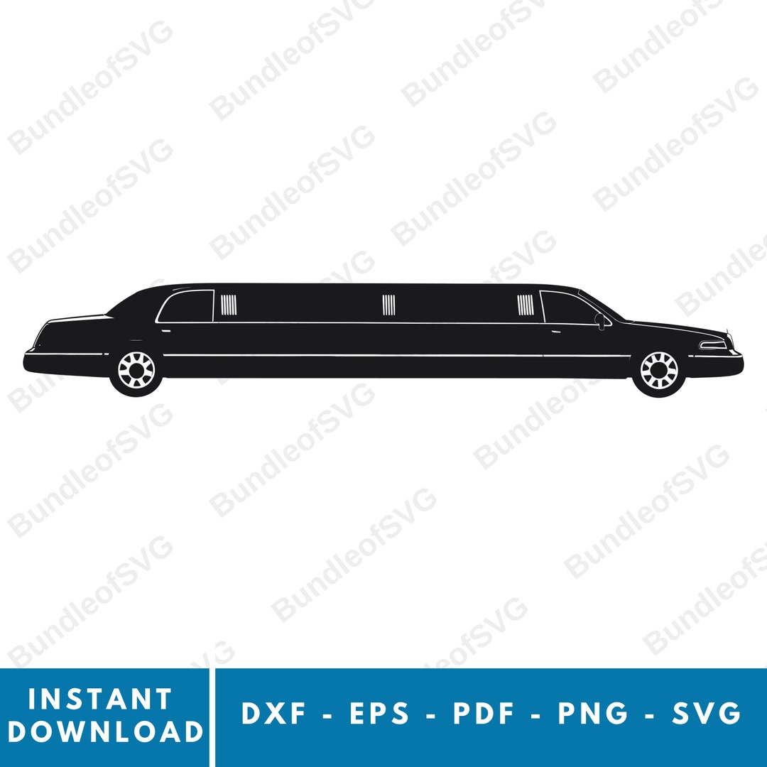 Elegant Limousine SVG File for Cricut and Silhouette - Limo Svg - Limo ...
