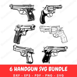 Handgun SVG Bundle - Handgun Svg - Gun Svg - Gun Cut Files - Revolver ...
