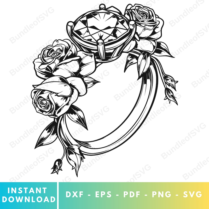 Diamond Ring Svg - Etsy