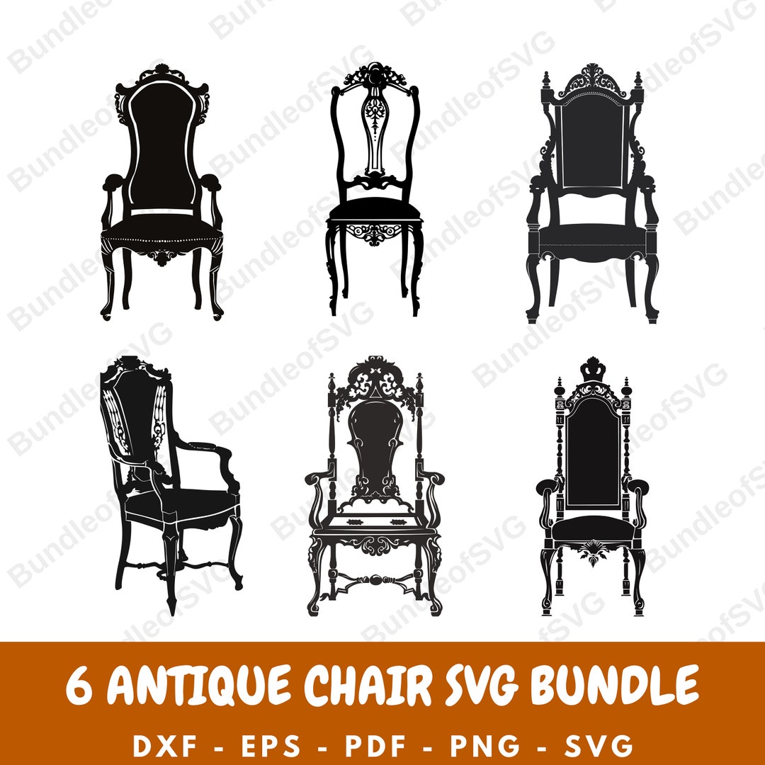 Timeless Elegance: Antique Chair SVG Collection for DIY Projects Wooden ...