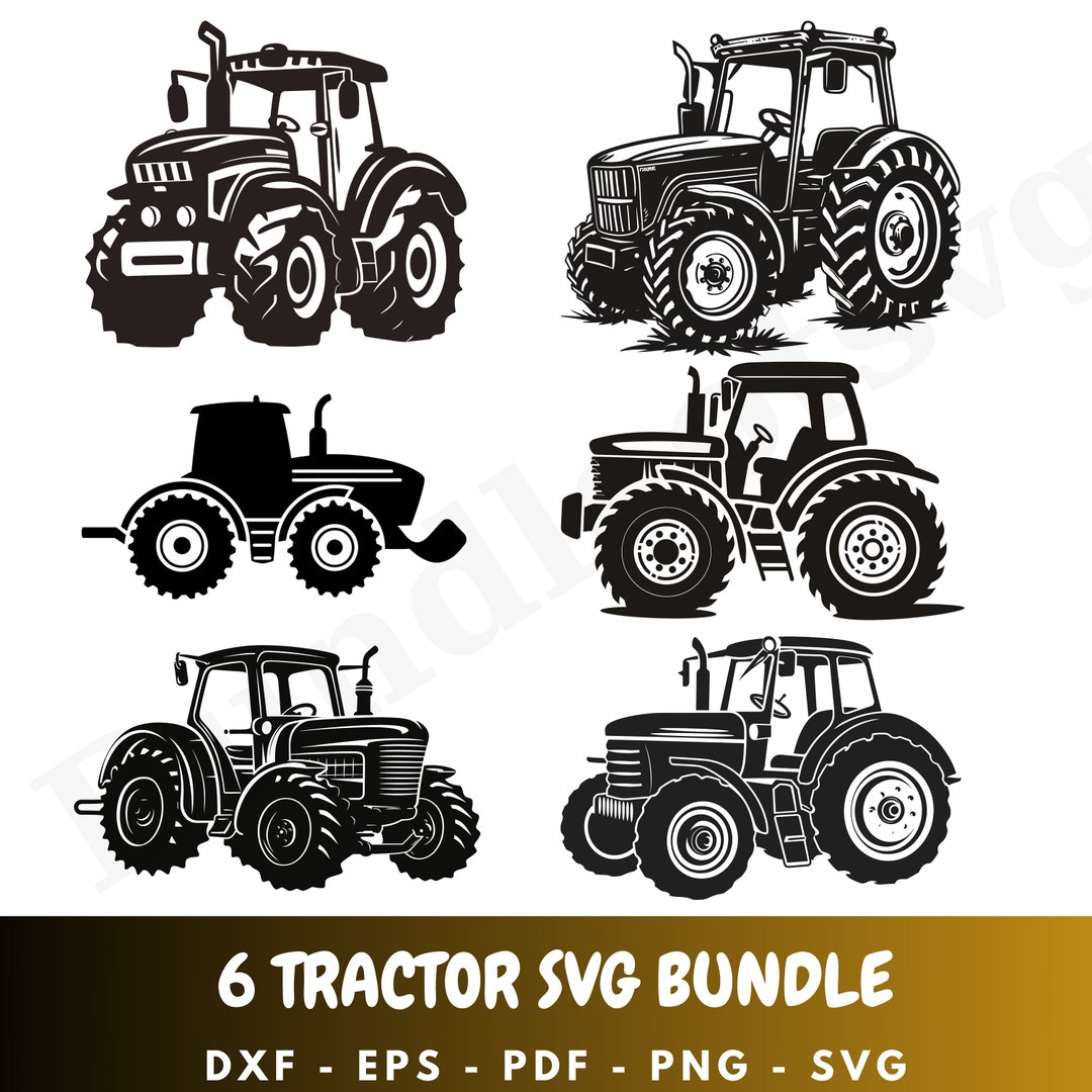 Tractor SVG Bundle, Tractor Silhouette, Farm Tractor Svg, Farm Life Svg ...