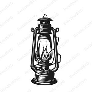 Oil Lamp SVG Bundle, Oil Lamp SVG, Kerosene Lamp Svg, Lamp Png, Lantern ...
