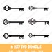 Decorative Key SVG Bundle - DIY Crafts and Scrapbooking - Key Clipart ...