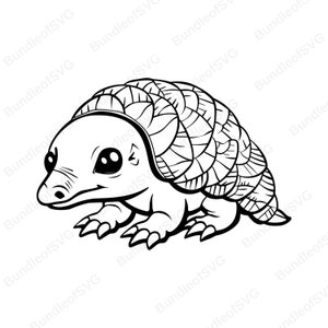 Pangolin Printable Coloring SVG Bundle Unique Wildlife Coloring Pages ...