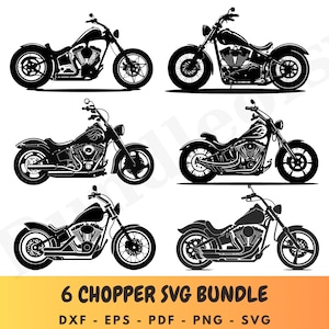 Chopper Svg Bundle, Motorcycle Svg Bundle, Motorbike Svg Bundle, Motor ...