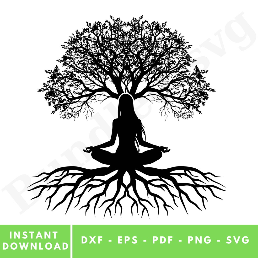 Yoga Tree SVG, Meditation Svg, Buddha Tree Svg, Tree Png, Meditation ...