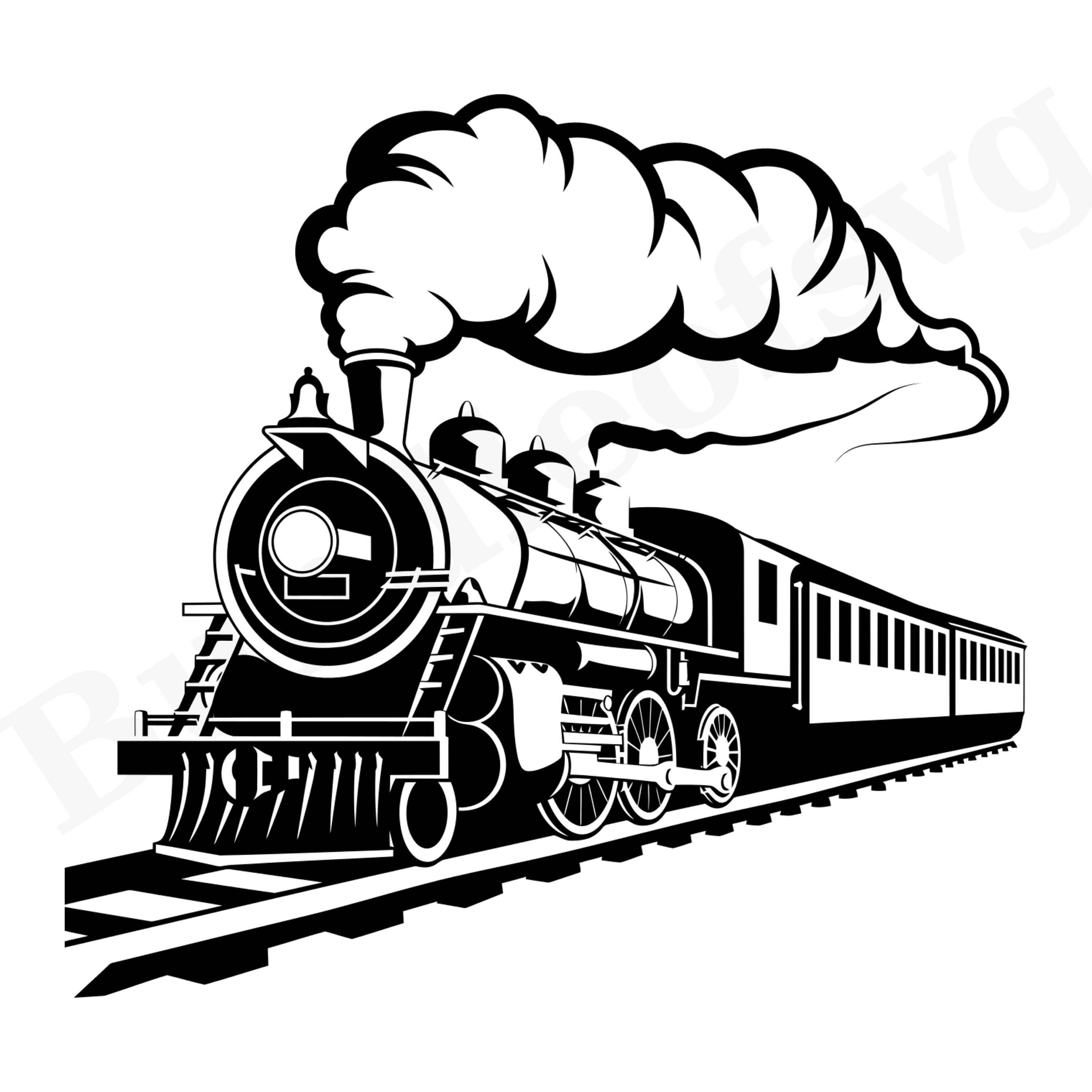 Train SVG Bundle, Train Svg, Locomotive Svg, Train Silhouette, Train ...