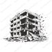 Destroyed House SVG Bundle Ruined Building Svg War Svg Earthquake Svg ...