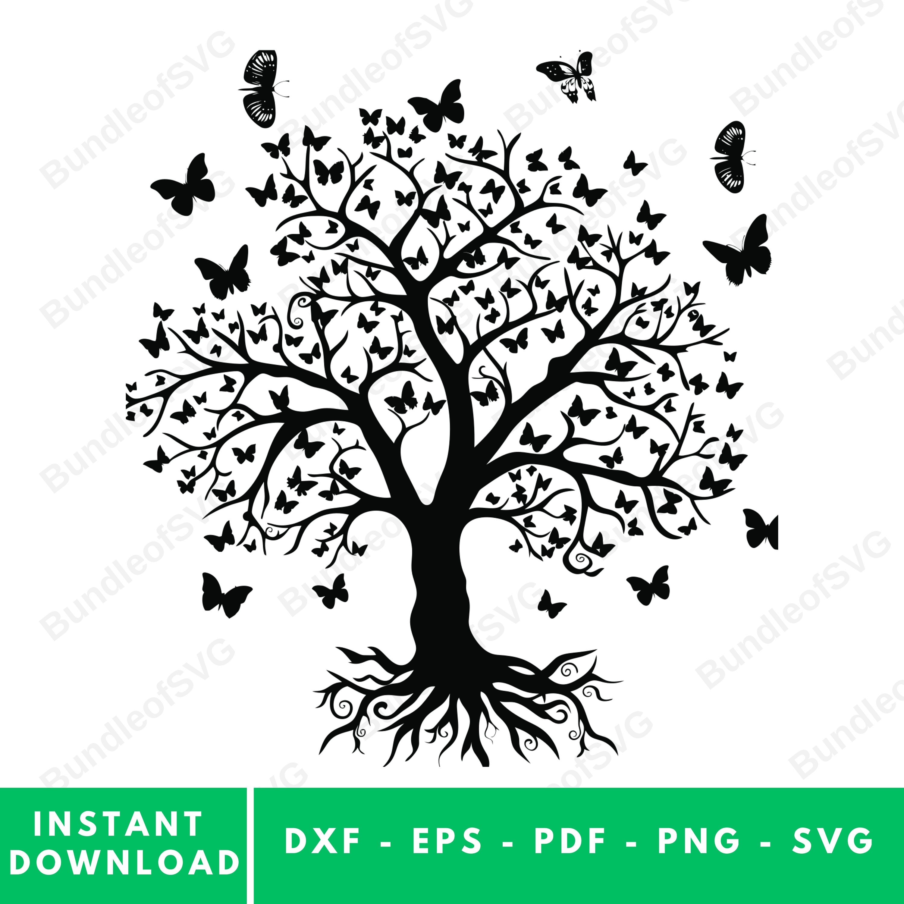 Whimsical Butterfly Tree of Life Svg - Instant Download for ...