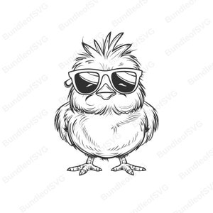 Cool Rooster SVG, Rooster Svg, Rooster Wearing Sunglasses Svg, Funny ...