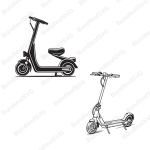 Scooter Svg Bundle Electric Scooter Svg E-scooter Png Scooter Clipart ...
