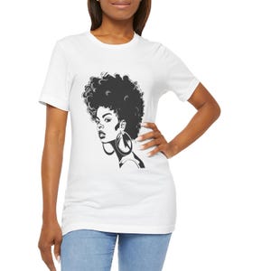 Beautiful Afro Woman SVG - Elegant Afro Lady Silhouette - Black Woman ...