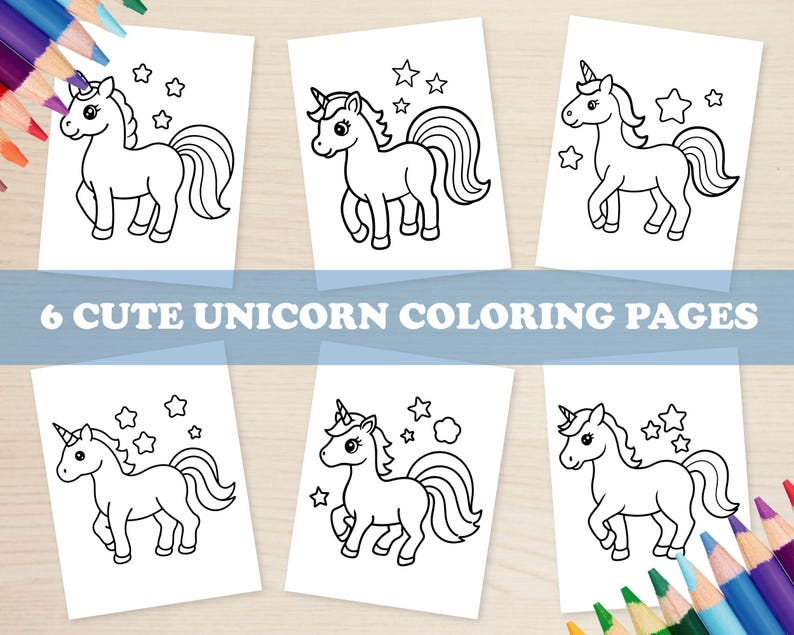 Cute Easy Unicorn Coloring Pages, Cute Unicorn Coloring Pages for Kids ...