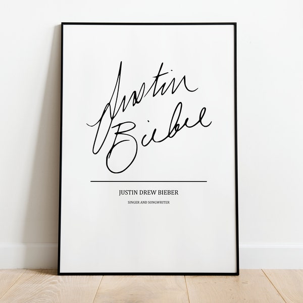 Justin Bieber Autograph - Etsy