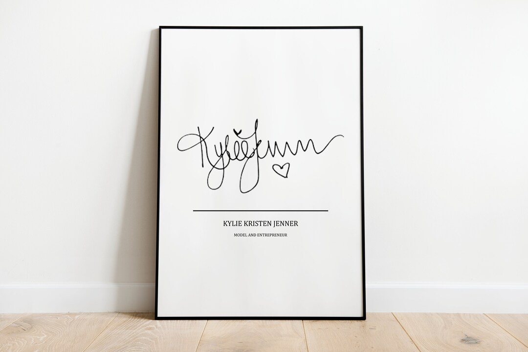 Kylie Jenner Autograph Printable - Digital File for Unique and Vintage ...