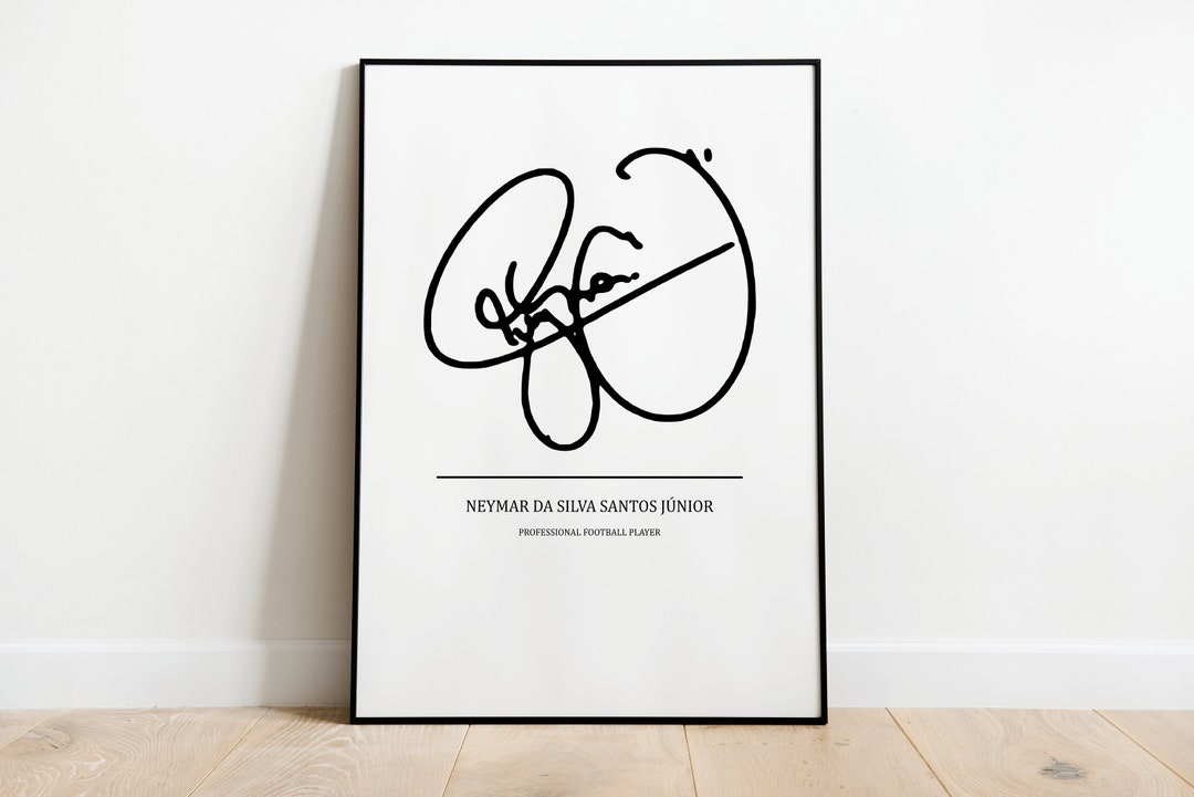Neymar Jr. Autograph Printable - Digital File for Unique and Vintage ...