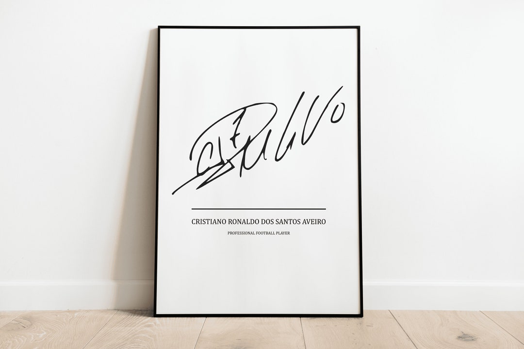 Cristiano Ronaldo Autograph Printable - Digital File for Unique and ...