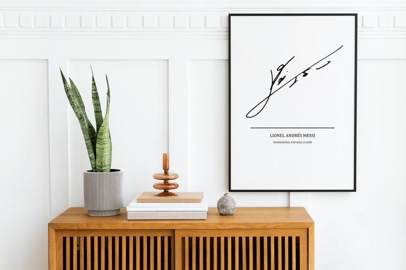 Lionel Messi Autograph Printable - Digital File for Unique and Vintage ...