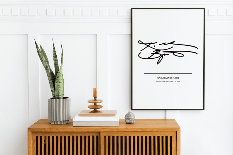 Kobe Bryant Autograph Printable - Digital File for Unique and Vintage ...