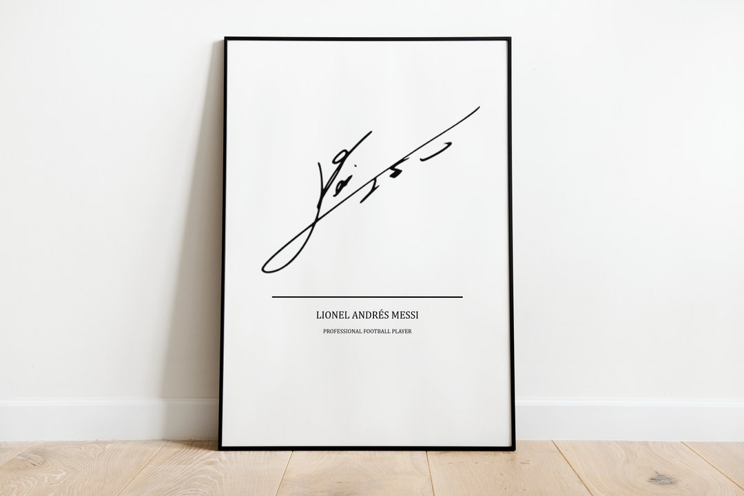 Lionel Messi Autograph Printable - Digital File for Unique and Vintage ...