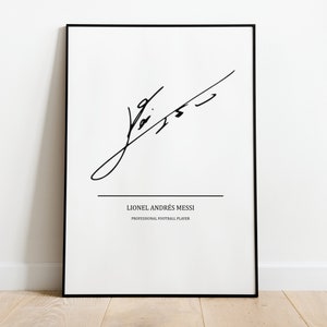 Lionel Messi Autograph Printable - Digital File for Unique and Vintage ...