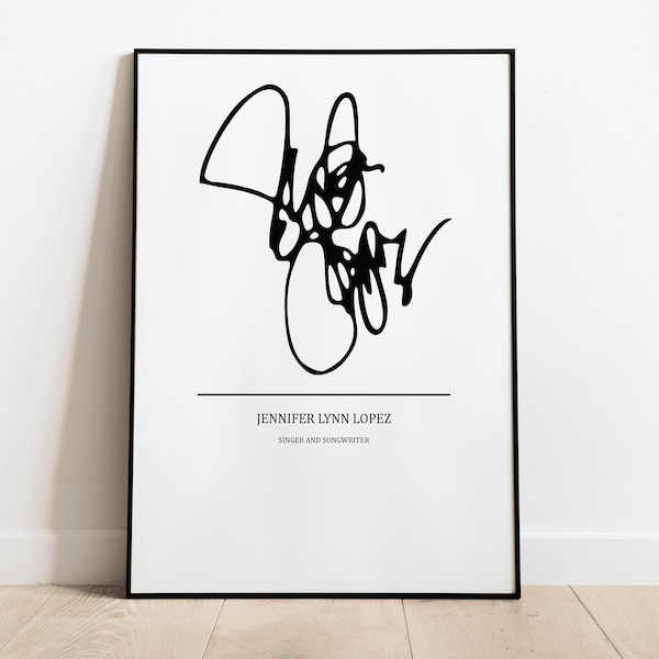 Jennifer Lopez Autograph - Etsy