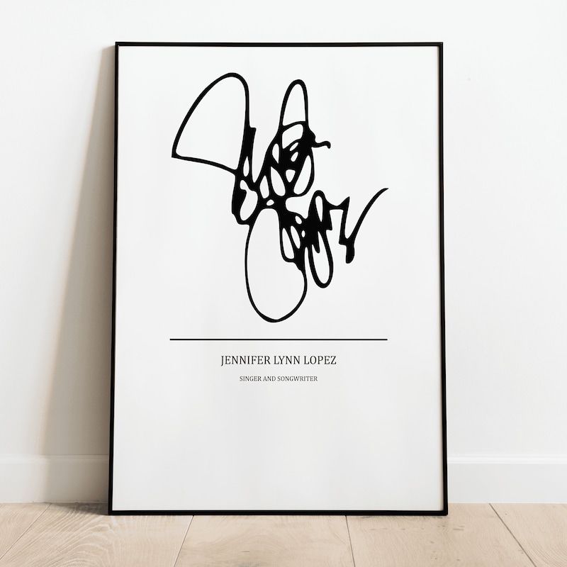 Jennifer Lopez Autograph - Etsy