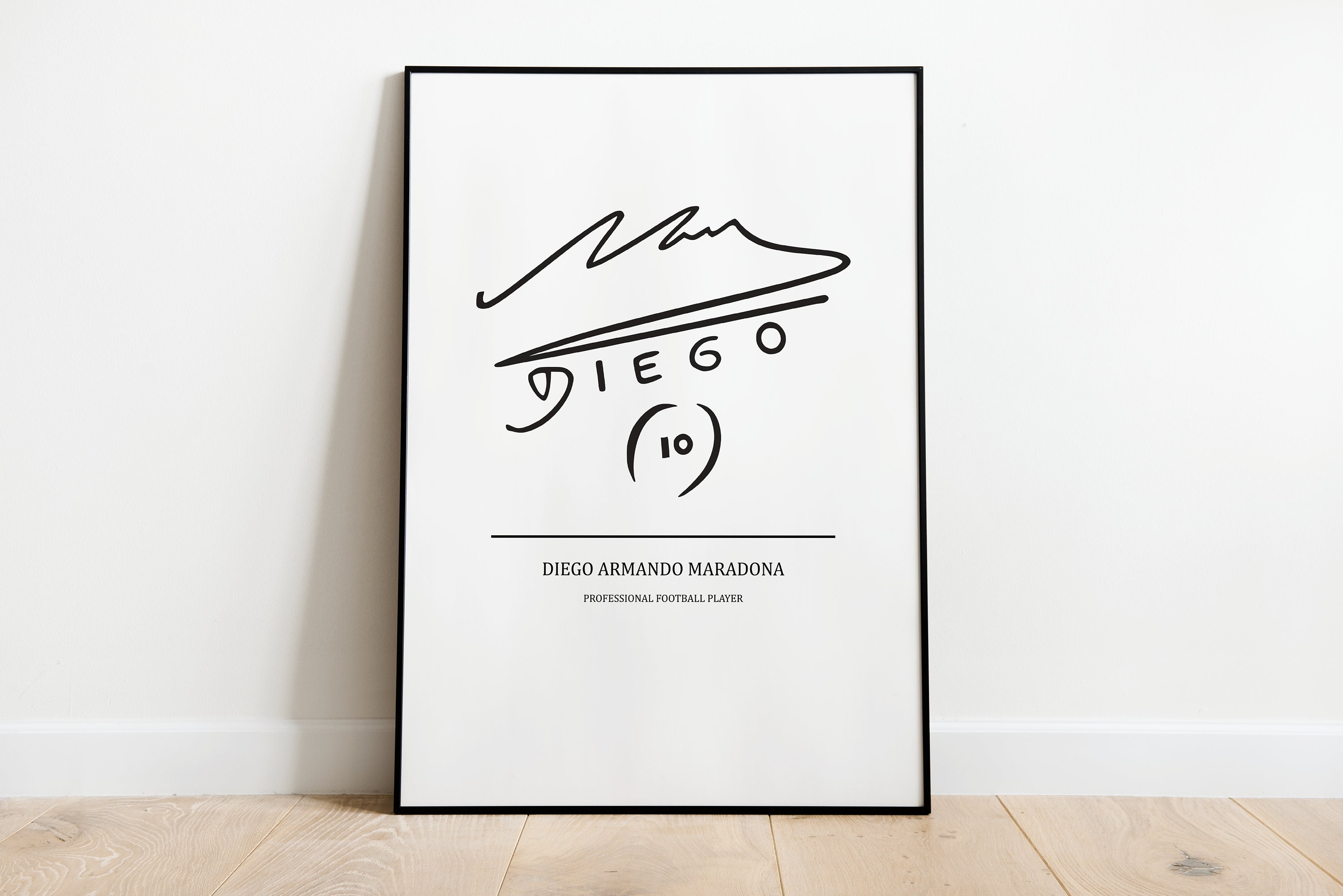 Diego Maradona Autograph Printable - Digital File for Unique and ...