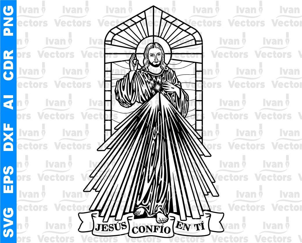 The Divine Mercy - La Divina Misericordia - Vector File for Laser ...
