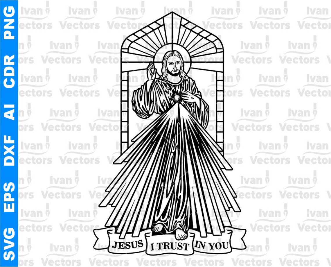 The Divine Mercy - La Divina Misericordia - Vector File for Laser ...