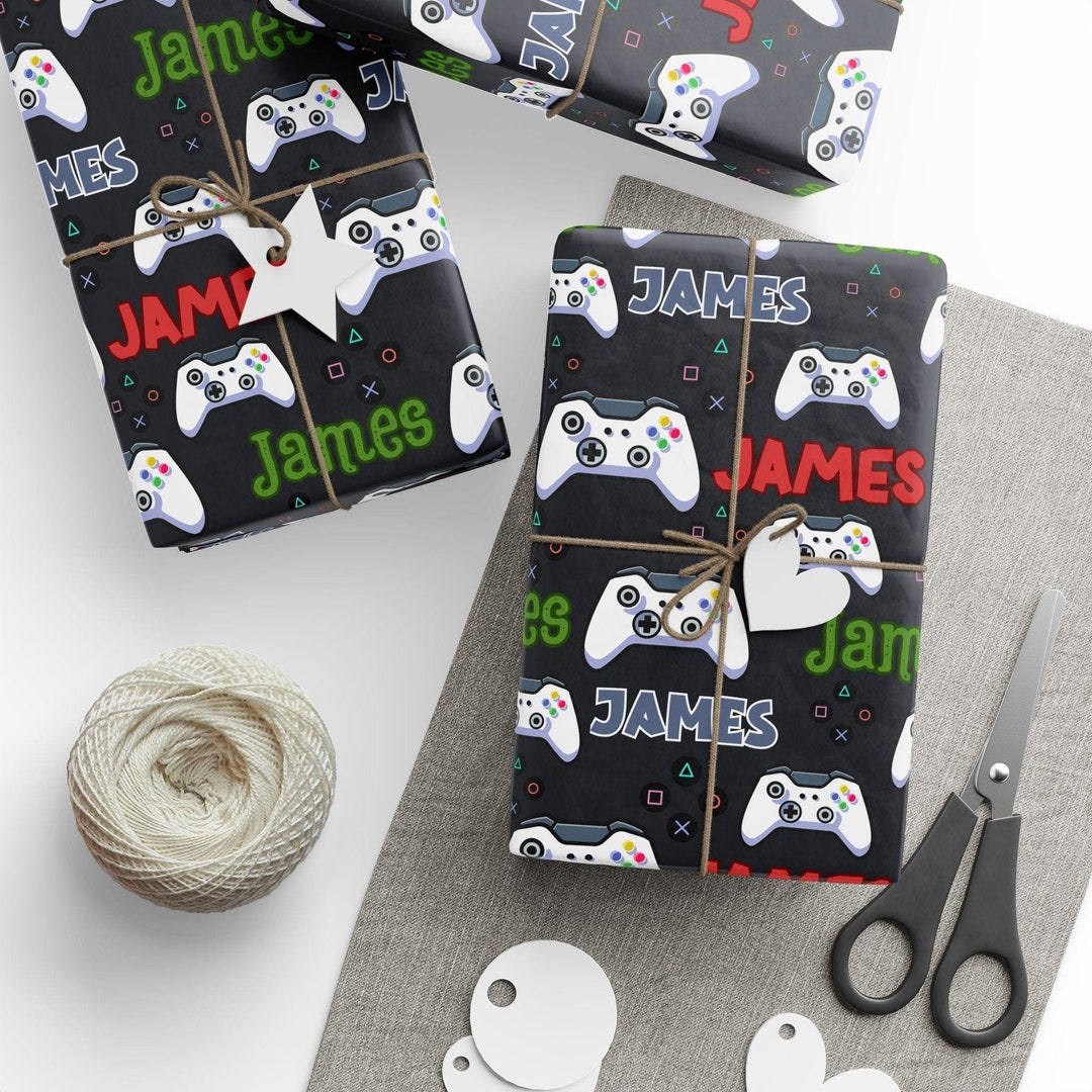Gamer Personalized Controller Christmas Wrapping Papers, Christmas Game ...