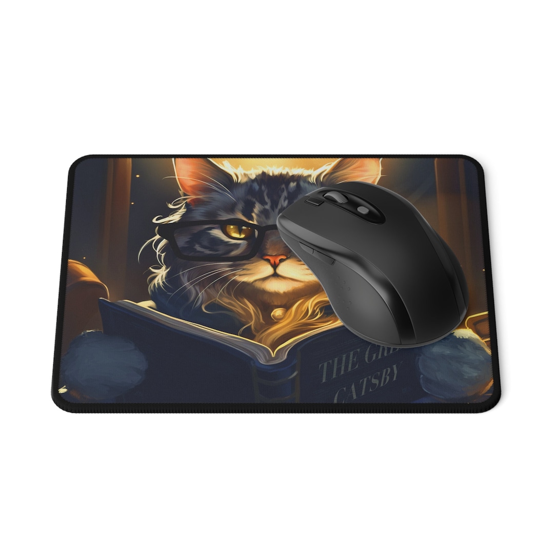 The Great Catsby Non-slip Mouse Pads, Book Lover Mouse Pad, Funny Cat ...