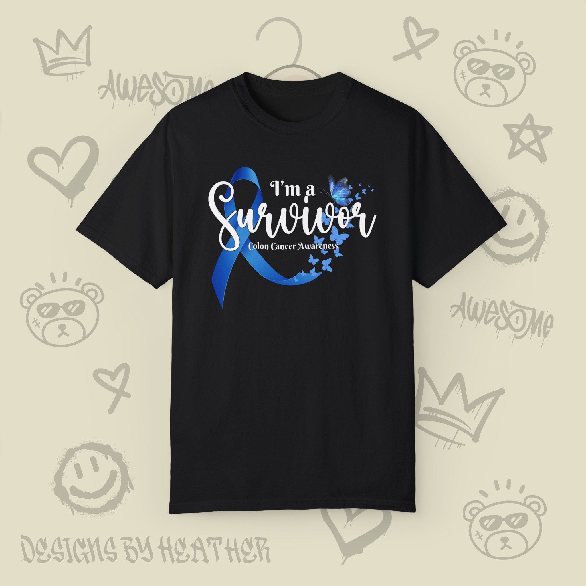 Colon Cancer Tee, Colorectal Cancer T-shirt, Colon Cancer Awareness ...