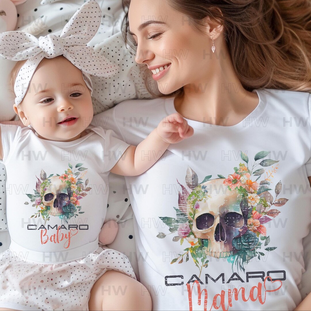 Matching Mom & Baby Muscle Car Shirts: Mother Daughter Short Sleeve ...